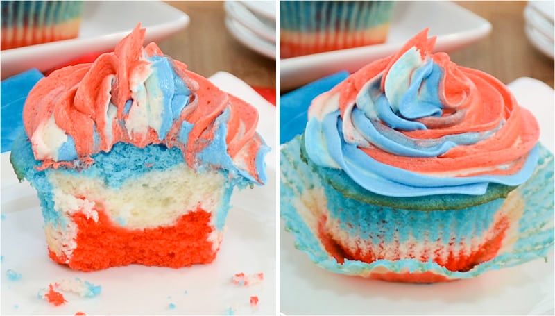 Red, White and Blue Cupcakes - Sweet Pea's Kitchen