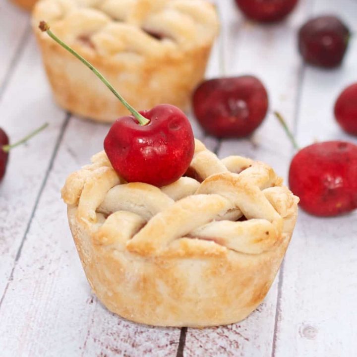Sweet Bite Sized Mini Cherry Pies Dessert Recipe