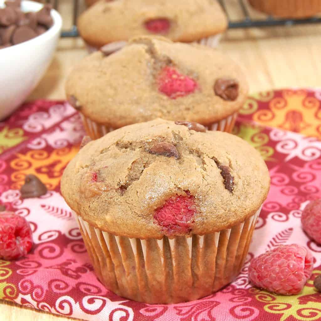 Double Chocolate Raspberry Muffins - Sweet Pea's Kitchen