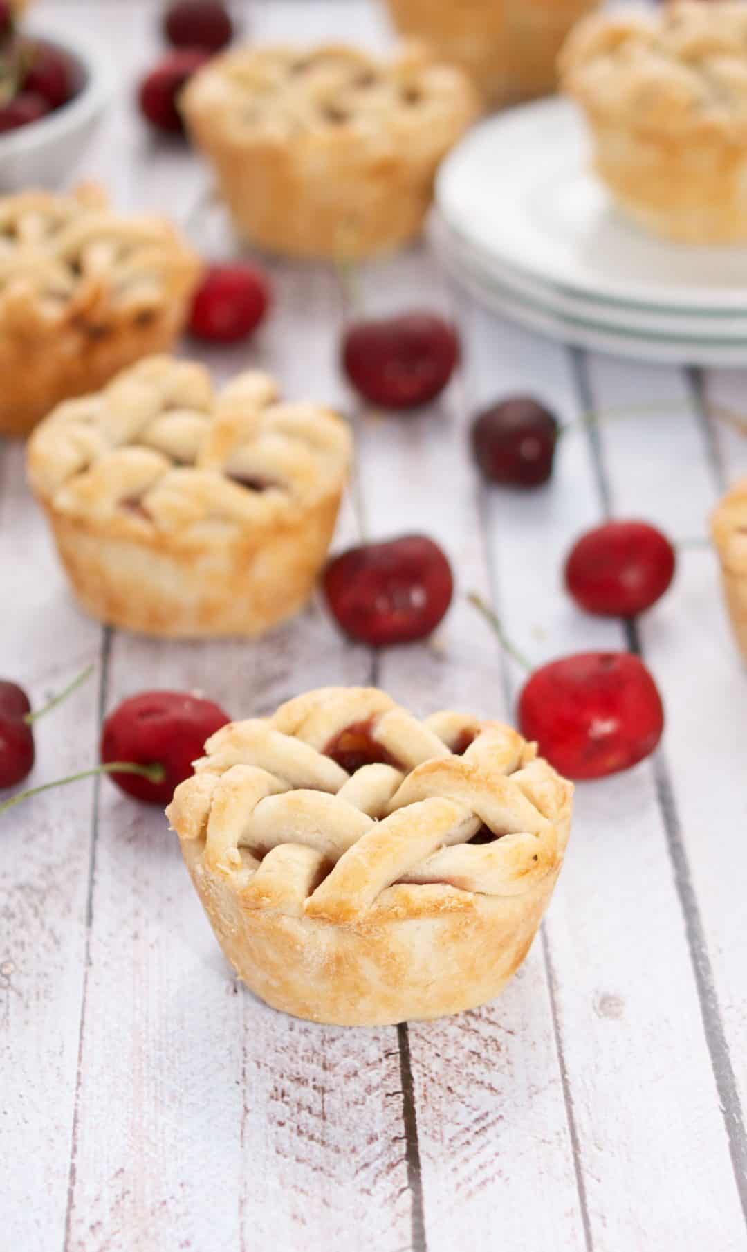 Sweet Bite Sized Mini Cherry Pies Dessert Recipe