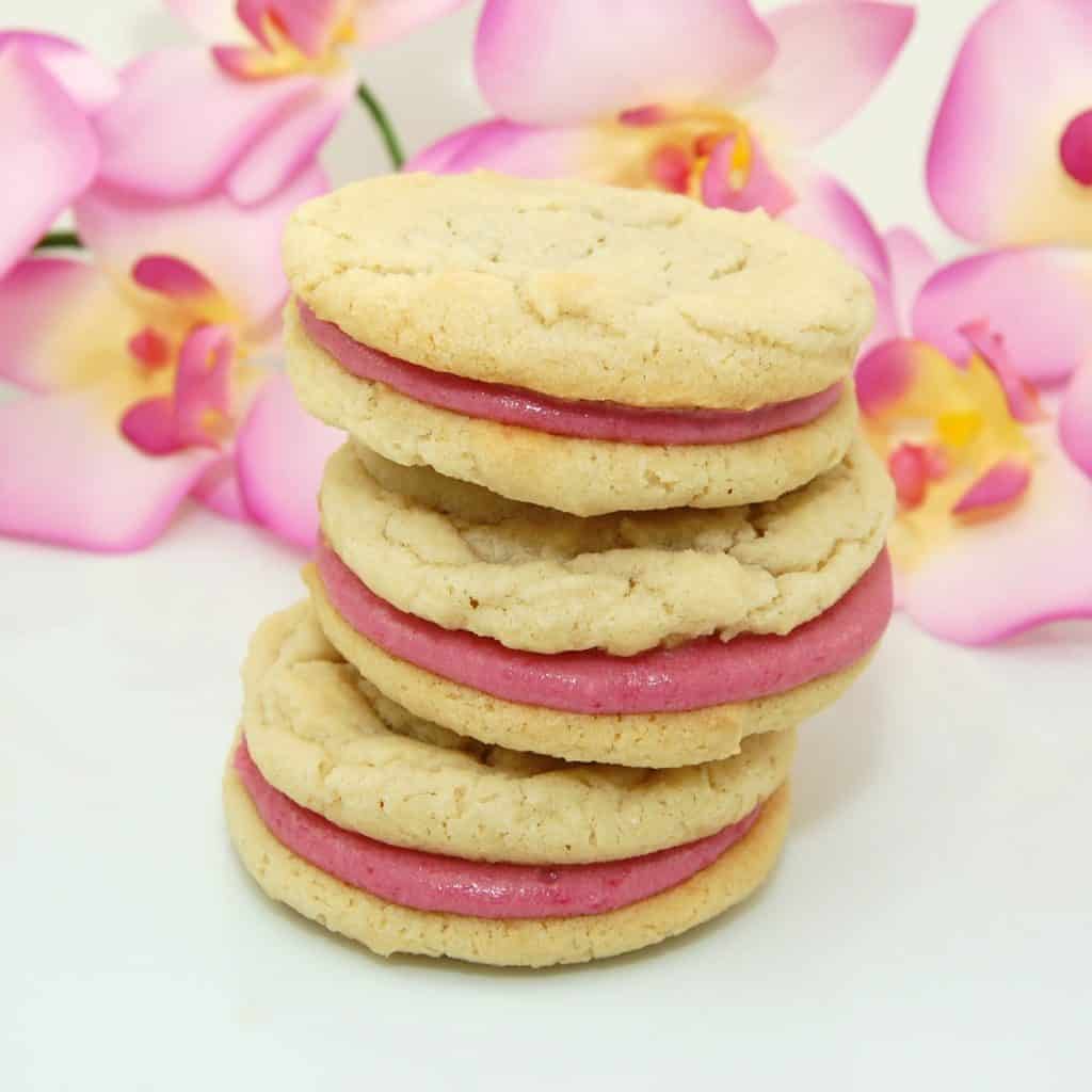 Raspberry Cream Sandwich Cookies - Sweet Pea's Kitchen