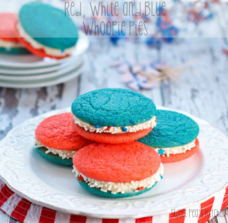 Red, White and Blue Whoopie Pie Recipe | Sweet Pea's Kitchen