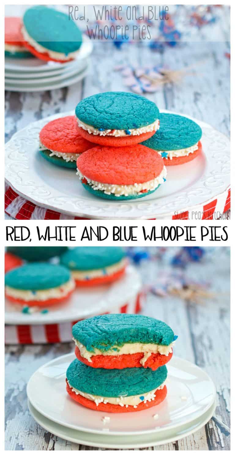 Red, White and Blue Whoopie Pie Recipe | Sweet Pea's Kitchen