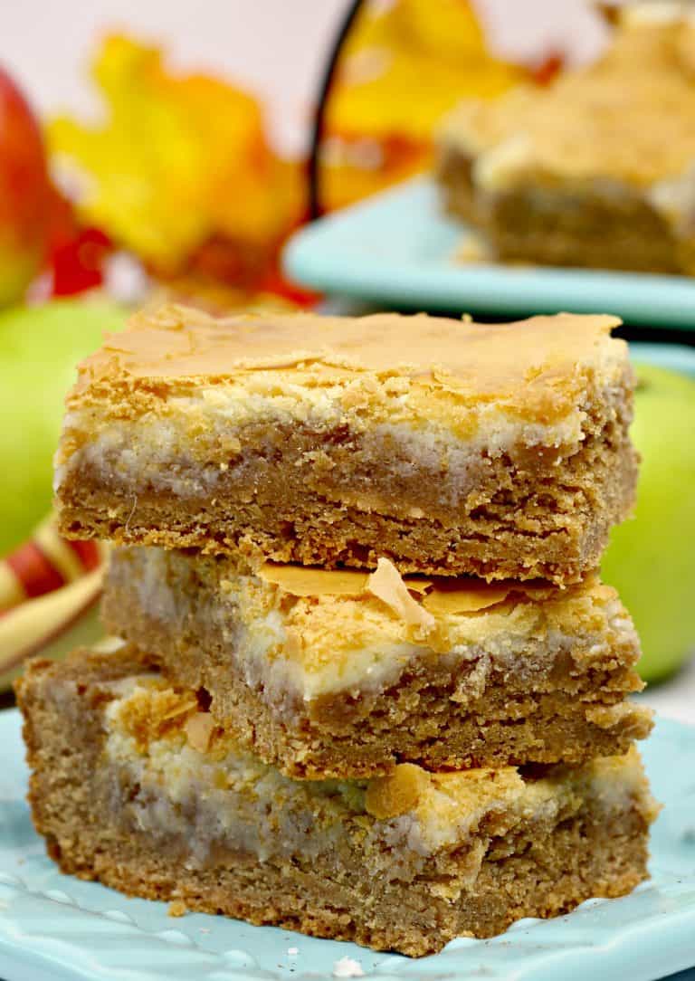 Spice Cake Cheesecake Bars Recipe - Sweet Pea's Kitchen