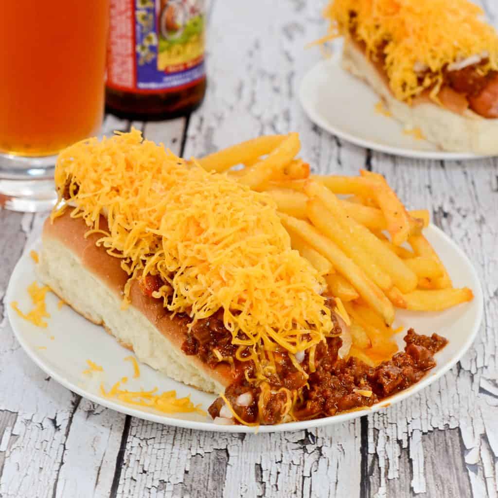 Skyline Cheese Coney {Cincinnati Chili} - Sweet Pea's Kitchen