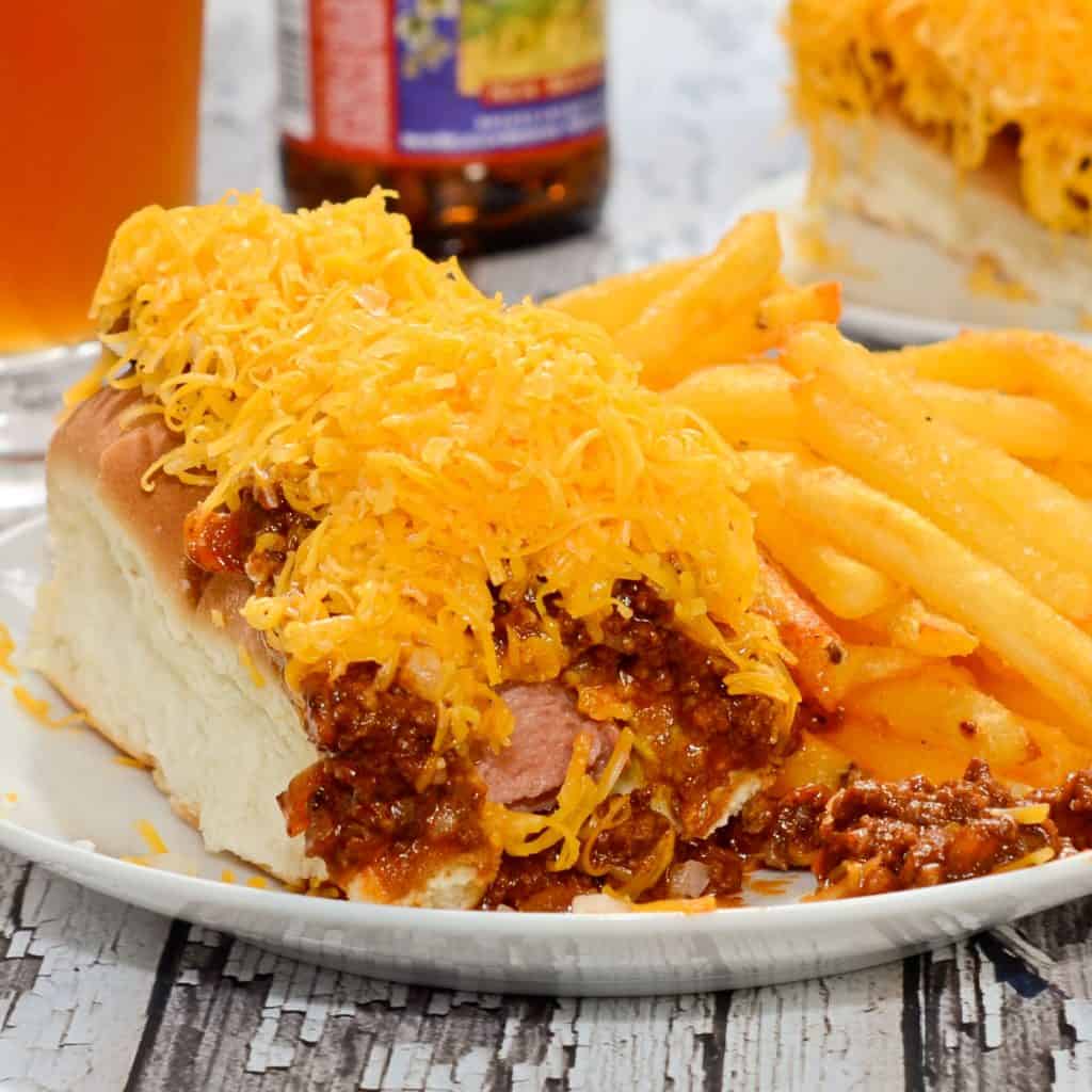 Skyline Cheese Coney {Cincinnati Chili} - Sweet Pea's Kitchen