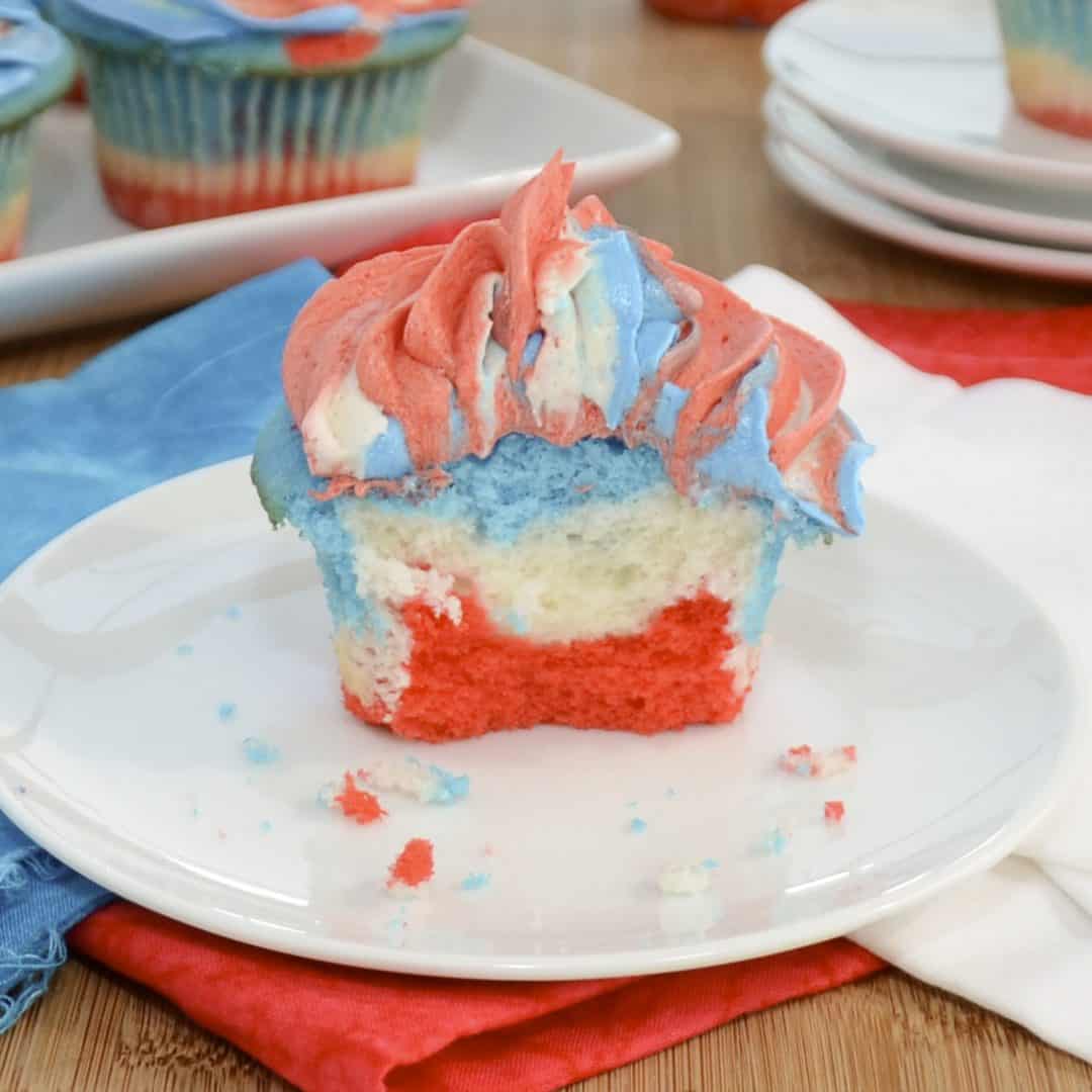 Red, White and Blue Cupcakes - Sweet Pea's Kitchen