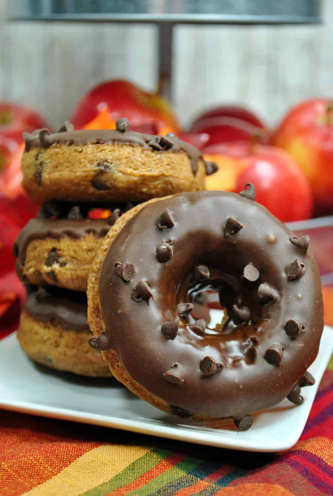Chocolate Chip Apple Donuts Recipe - Sweet Pea's Kitchen
