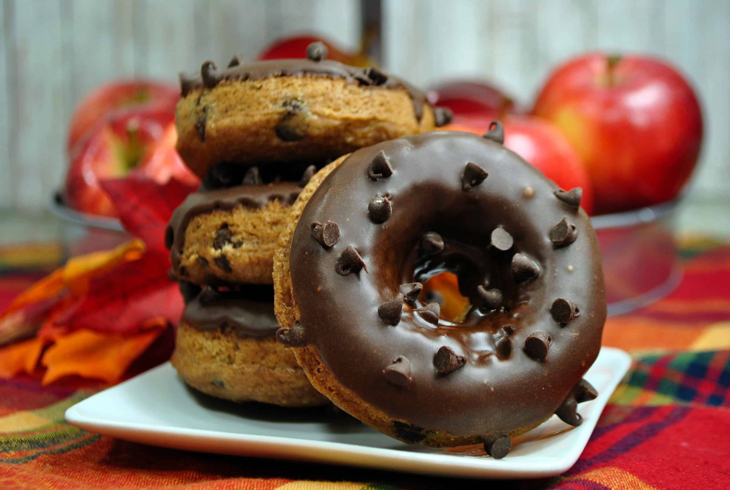 Chocolate Chip Apple Donuts Recipe - Sweet Pea's Kitchen