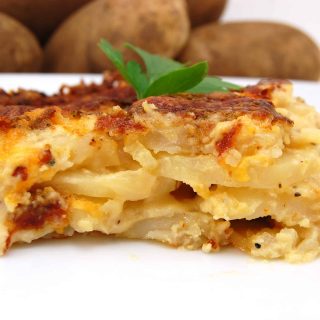 Scalloped Potatoes with Three Cheeses - Sweet Pea's Kitchen