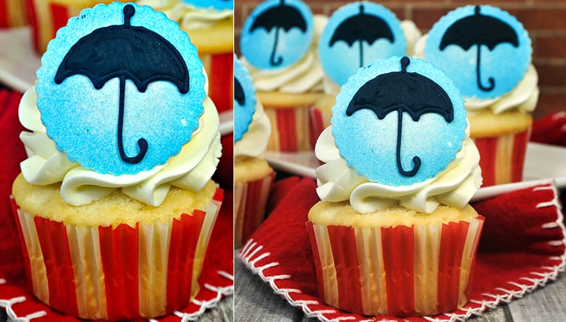 Mary Poppins Vanilla Cake Mix Cupcakes - Sweet Pea's Kitchen