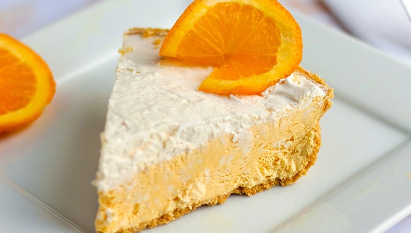 No Bake Orange Creamsicle Pie Recipe - Sweet Pea's Kitchen