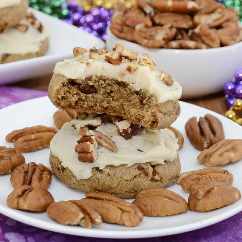 Praline Cookies with Browned Butter Frosting - Sweet Pea's Kitchen