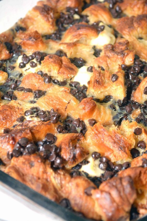 Sweet Breakfast Bake with Chocolate Croissants - Sweet Pea's Kitchen