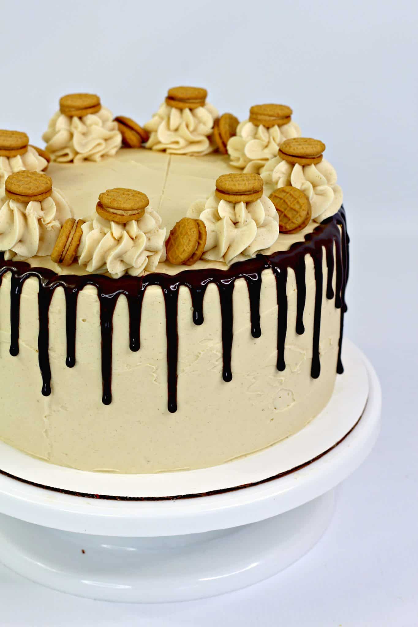 Nutter Butter Chocolate Peanut Butter Cake - Sweet Pea's Kitchen
