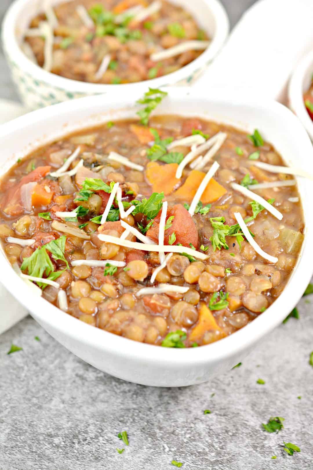 Instant Pot Lentil Soup Recipe | Sweet Pea's Kitchen