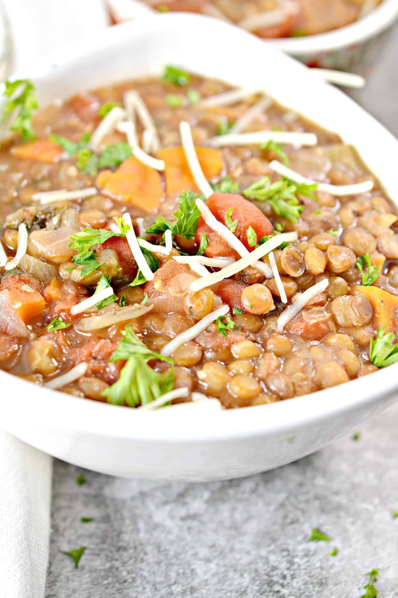 Instant Pot Lentil Soup Recipe | Sweet Pea's Kitchen