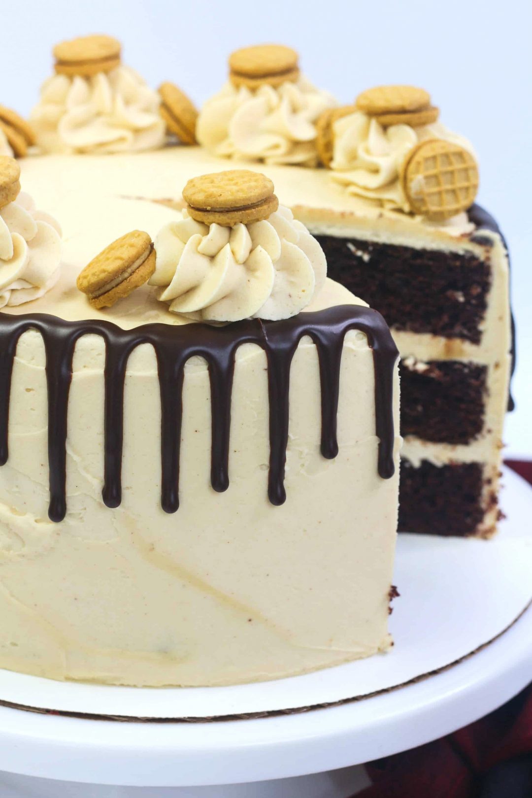 Nutter Butter Chocolate Peanut Butter Cake - Sweet Pea's Kitchen