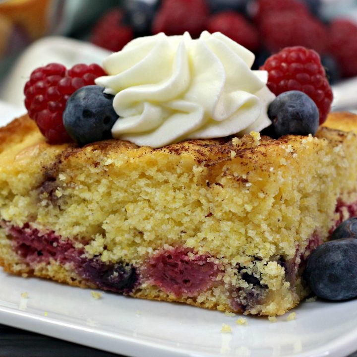 Berry Cornbread Coffee Cake Recipe - Sweet Pea's Kitchen
