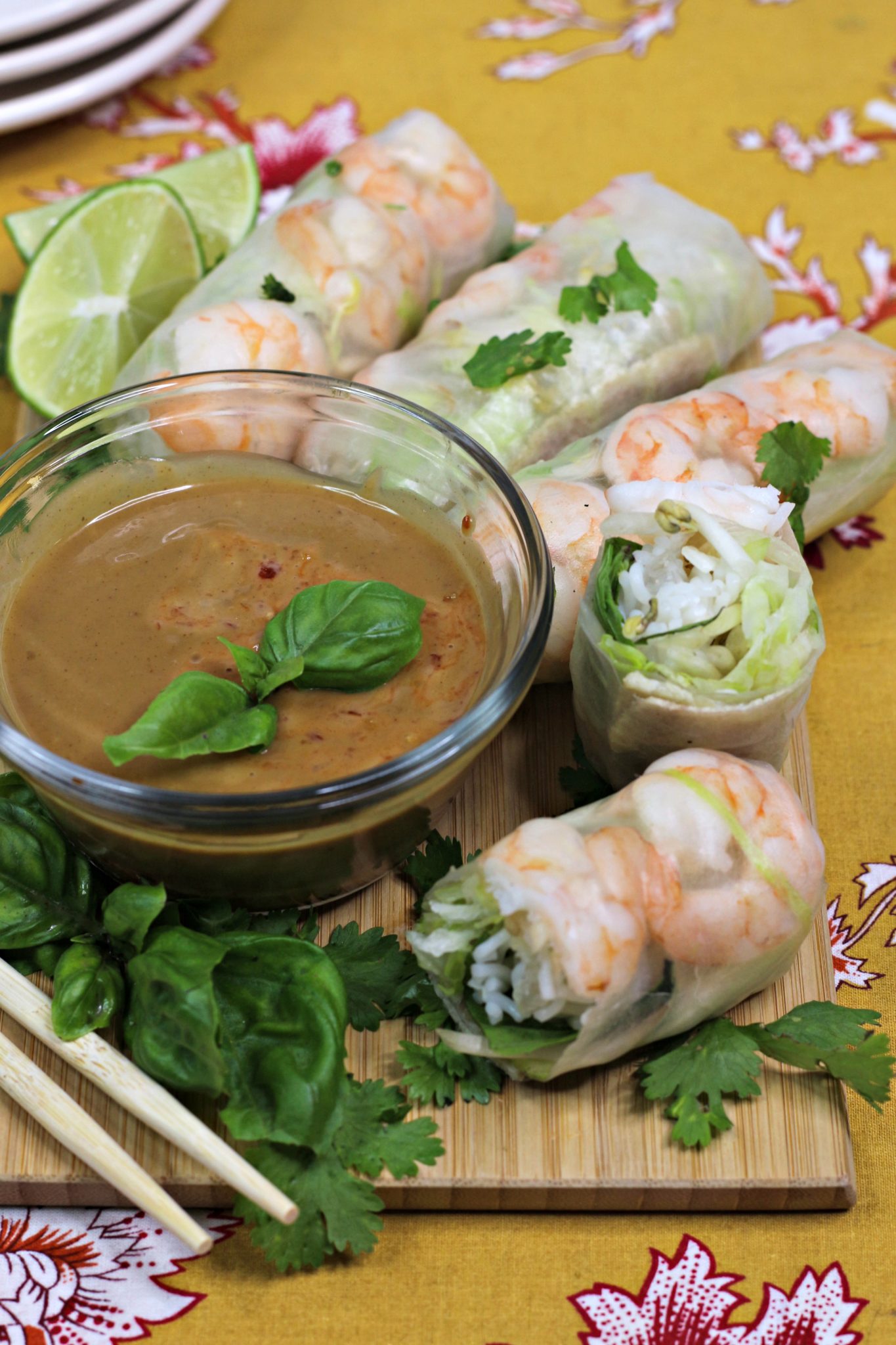 Thai Spring Rolls With Homemade Peanut Sauce Recipe - Sweet Pea's Kitchen
