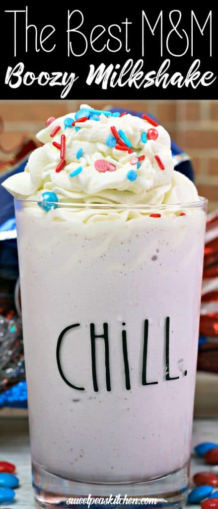 The Best M&M Boozy Milkshake Recipe - Sweet Pea's Kitchen