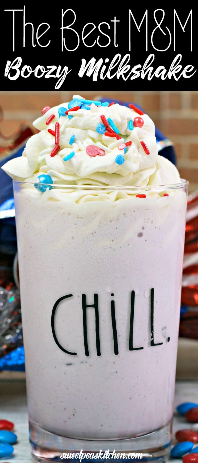 The Best M&M Boozy Milkshake Recipe - Sweet Pea's Kitchen