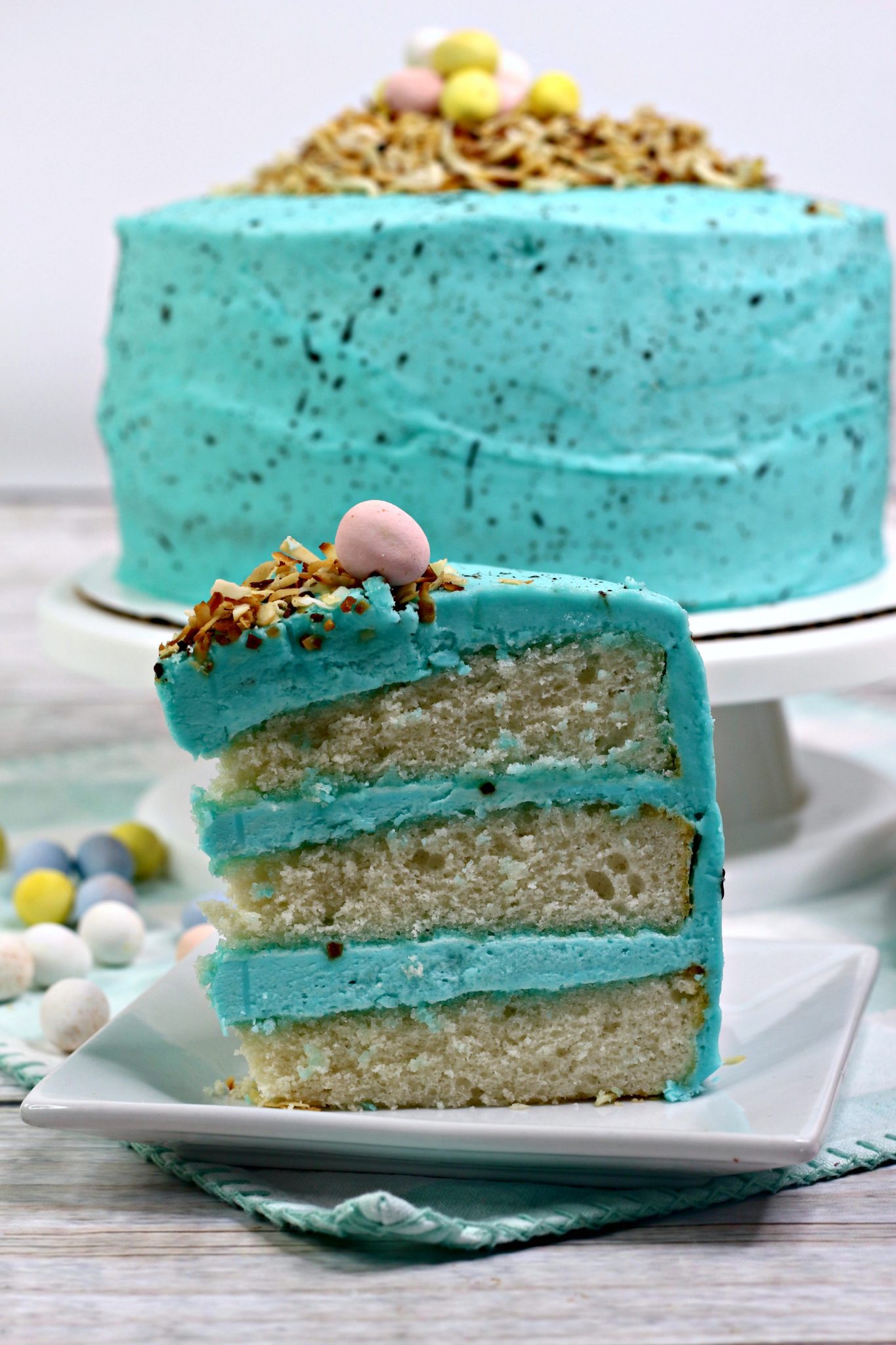 Easter Cake Recipe - Bird Nest Layered Cake - Sweet Pea's Kitchen