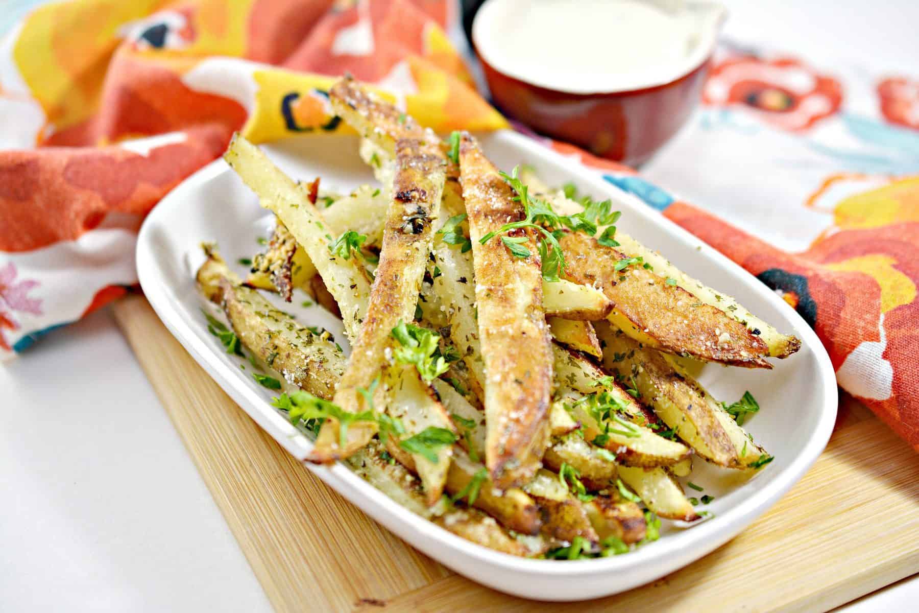 Baked Garlic Parmesan Fries - Sweet Pea's Kitchen