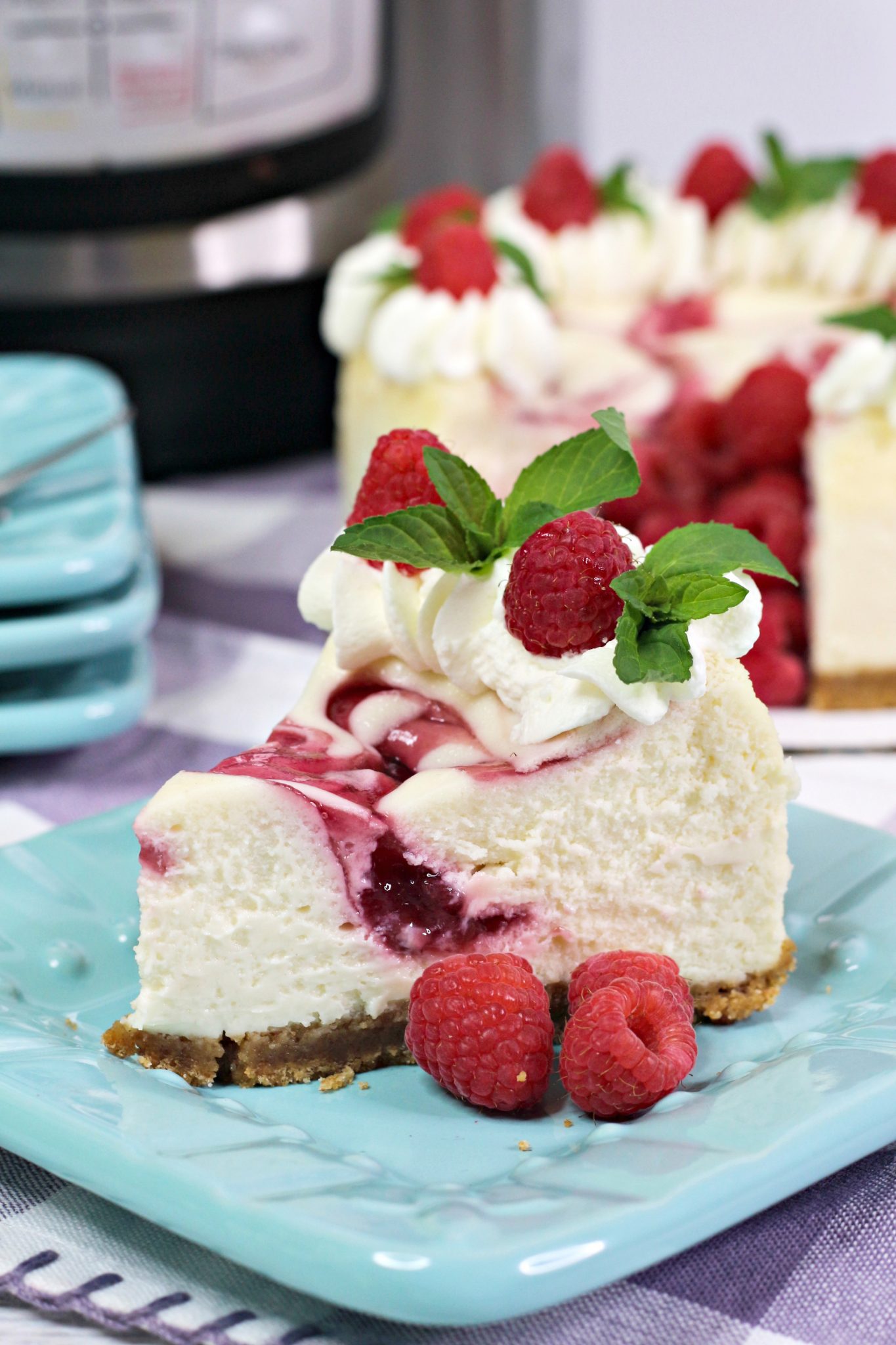 Instant Pot Raspberry Cheesecake Recipe - Sweet Pea's Kitchen