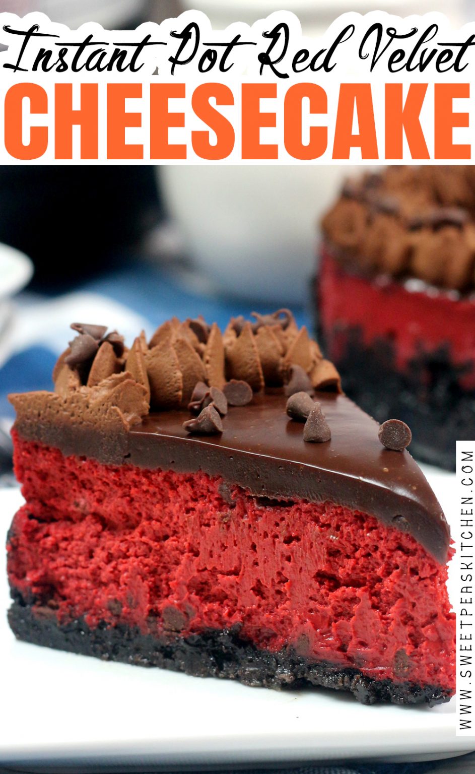 Instant Pot Red Velvet Cheesecake Recipe - Sweet Pea's Kitchen