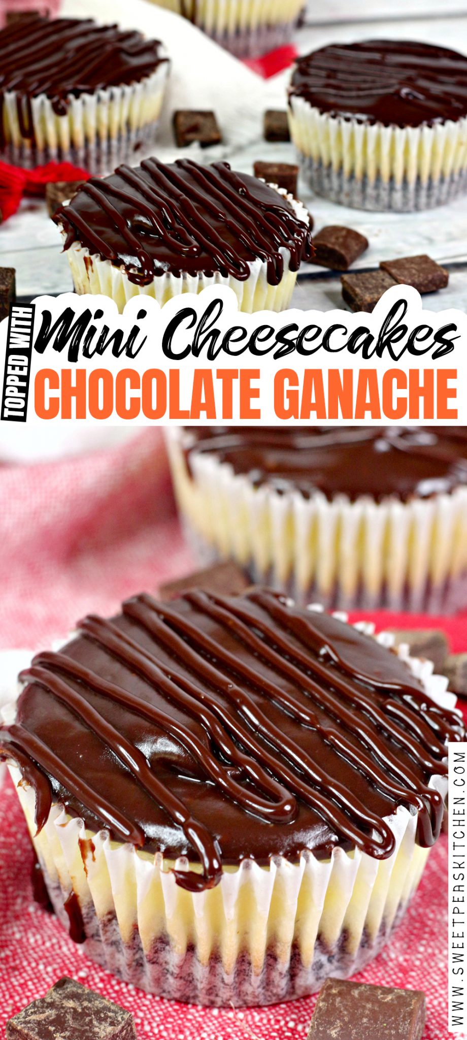 Mini Cheesecakes Topped With Chocolate Ganache Recipe - Sweet Pea's Kitchen