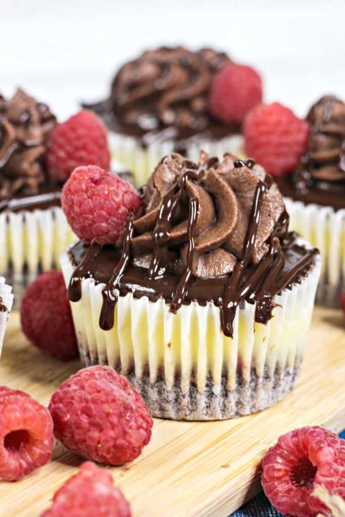 Mini Chocolate Raspberry Cheesecake - Sweet Pea's Kitchen