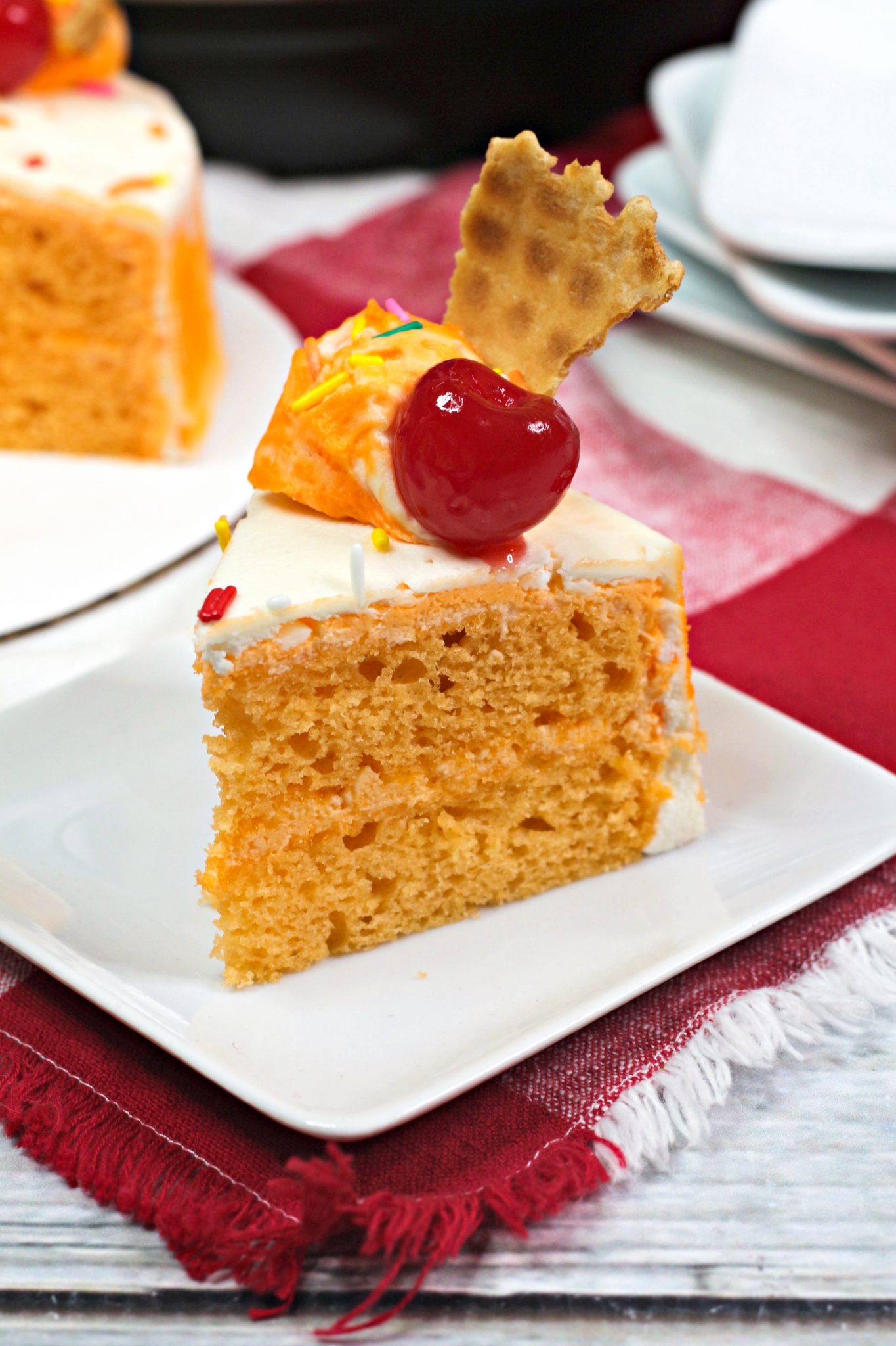 Instant Pot Orange Sherbert Cake - Sweet Pea's Kitchen