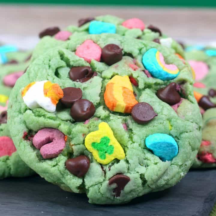 Lucky Charm Mint Chip Cookies - Sweet Pea's Kitchen