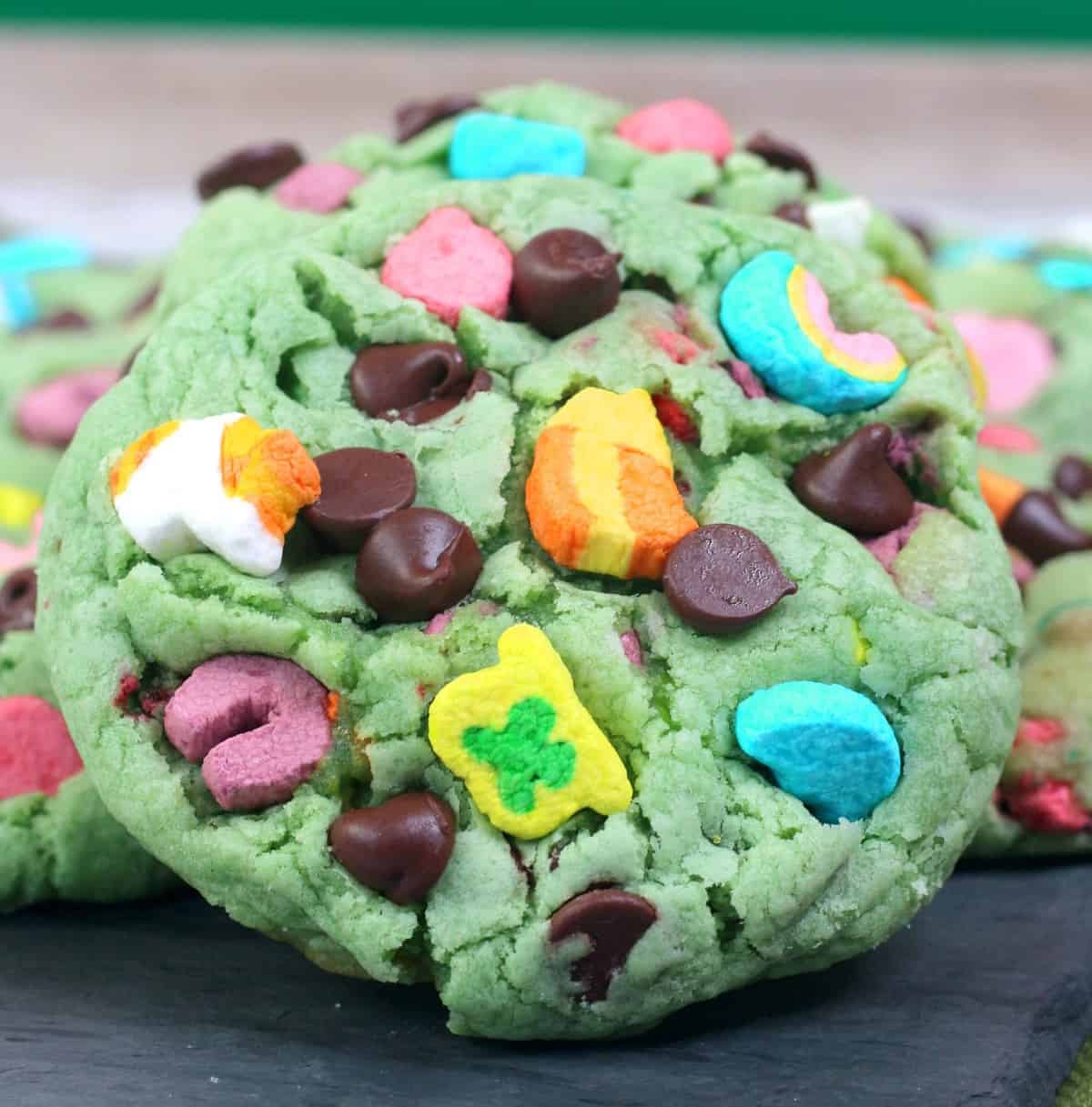 Lucky Charm Mint Chip Cookies - Sweet Pea's Kitchen