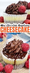 Mini Chocolate Raspberry Cheesecake - Sweet Pea's Kitchen