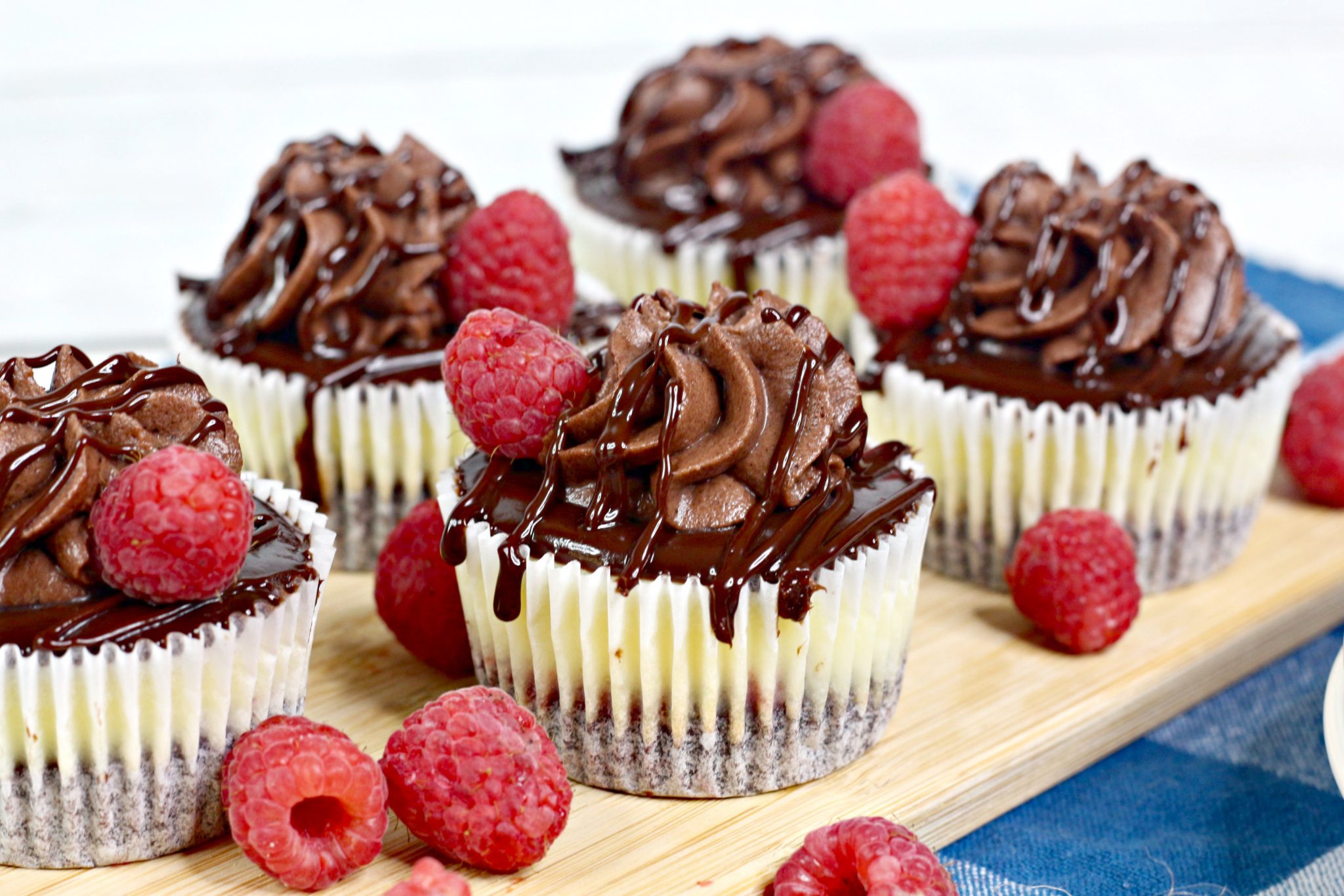 Mini Chocolate Raspberry Cheesecake - Sweet Pea's Kitchen