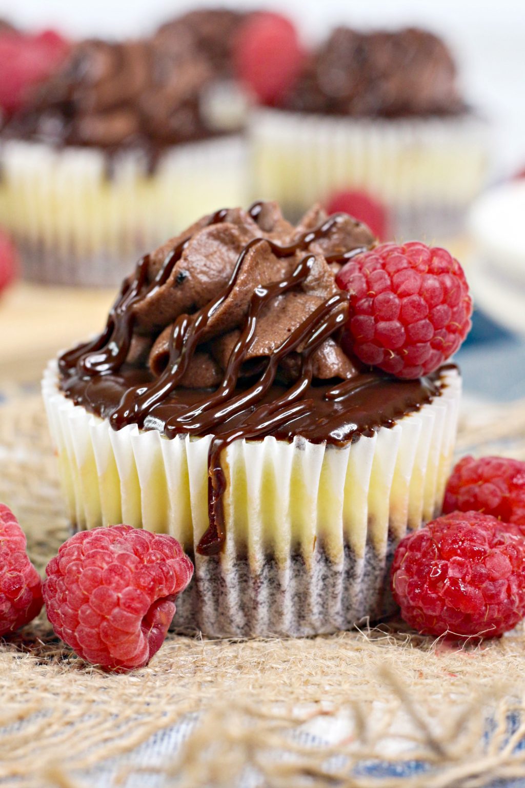 Mini Chocolate Raspberry Cheesecake - Sweet Pea's Kitchen