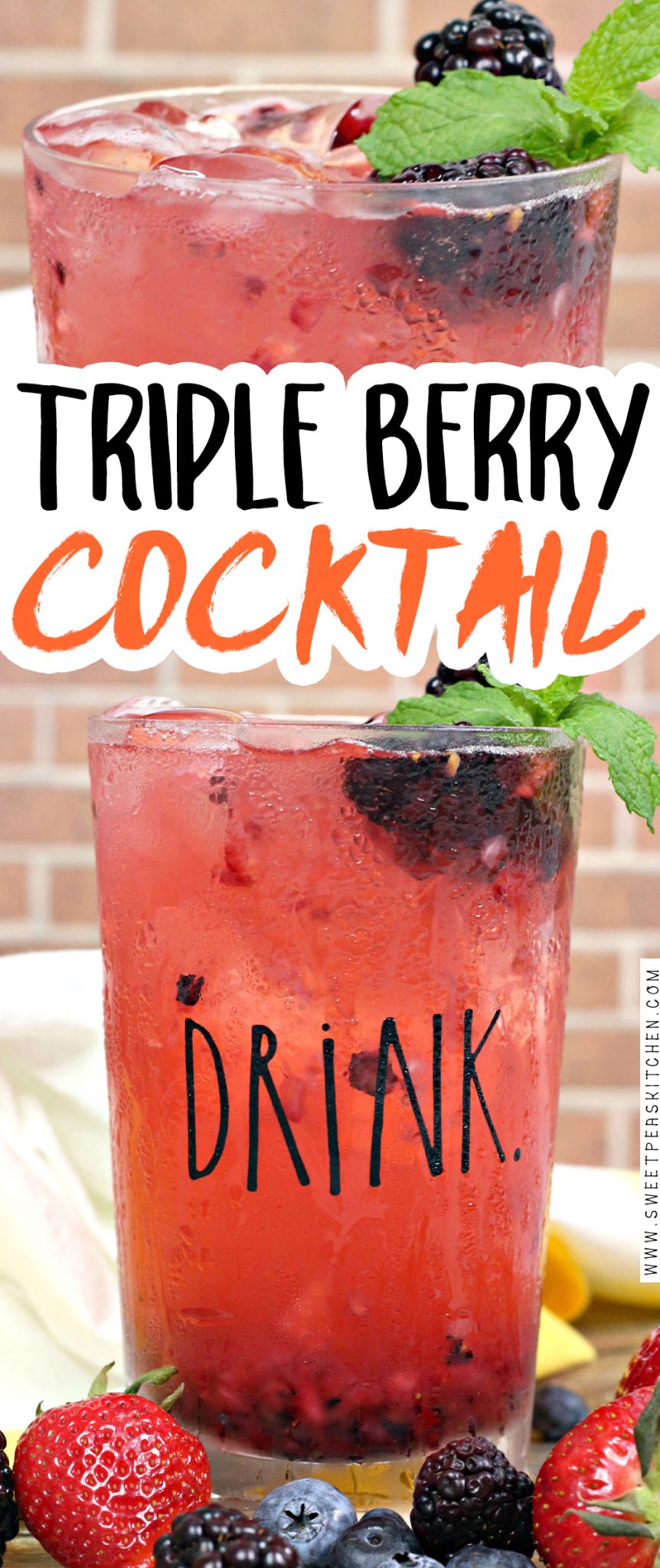 Triple Berry Cocktail Recipe - Sweet Pea's Kitchen