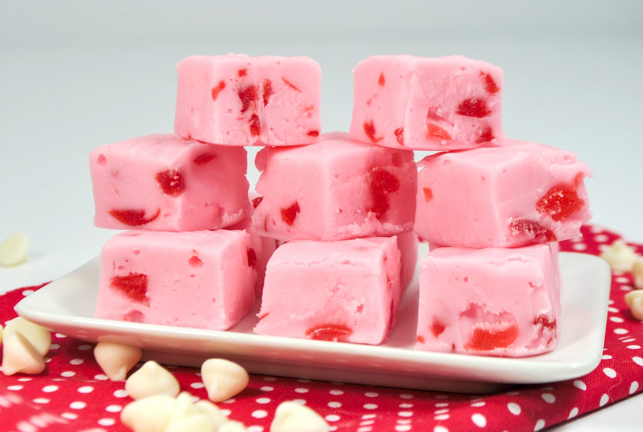 White Chocolate Cherry Fudge - Sweet Pea's Kitchen