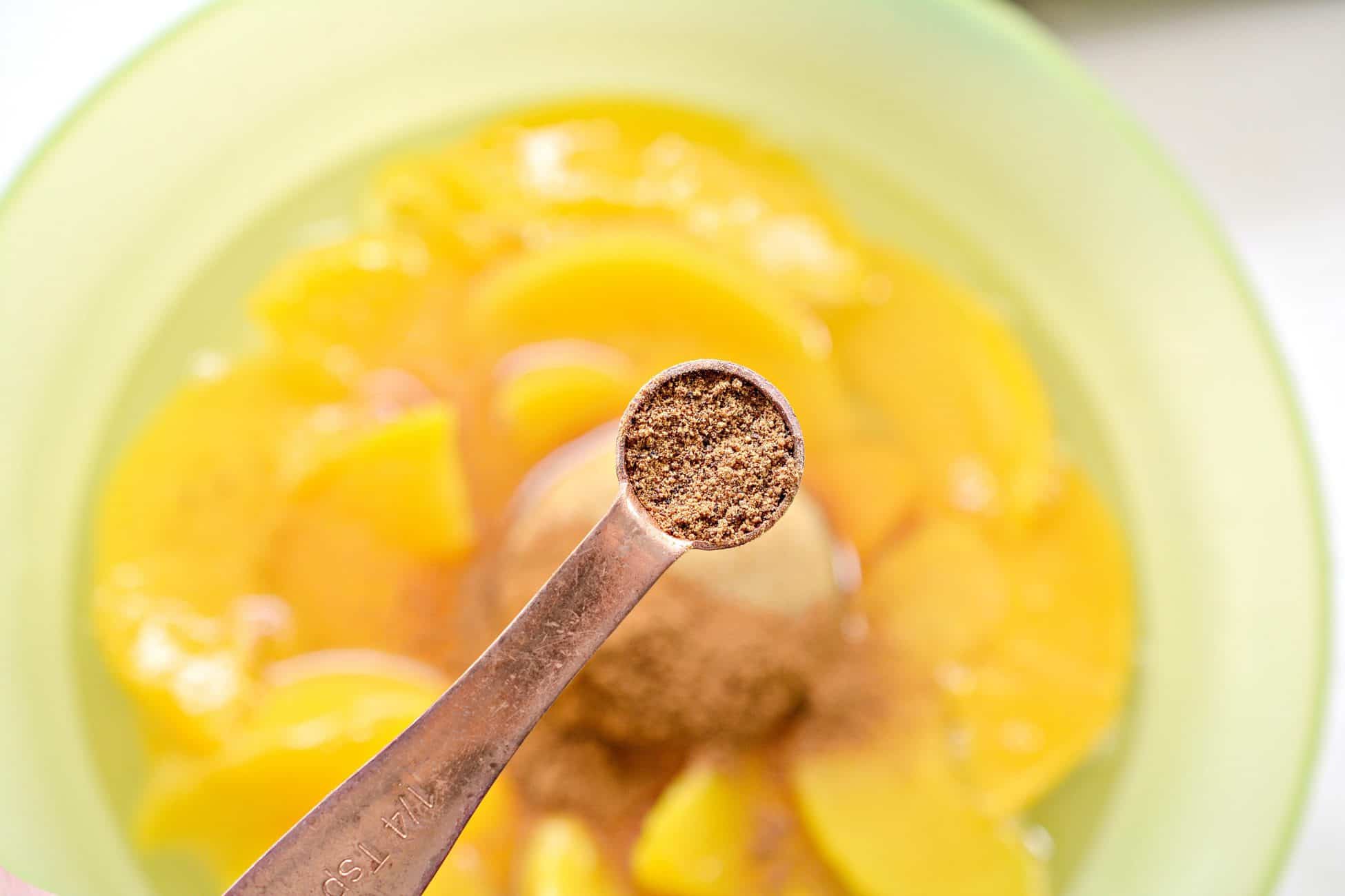 Peach Cobbler Stuffed Cones - Sweet Pea's Kitchen