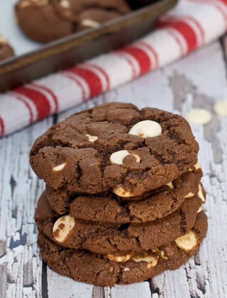 Double Chocolate White Chocolate Chip Cookies - Sweet Pea's Kitchen