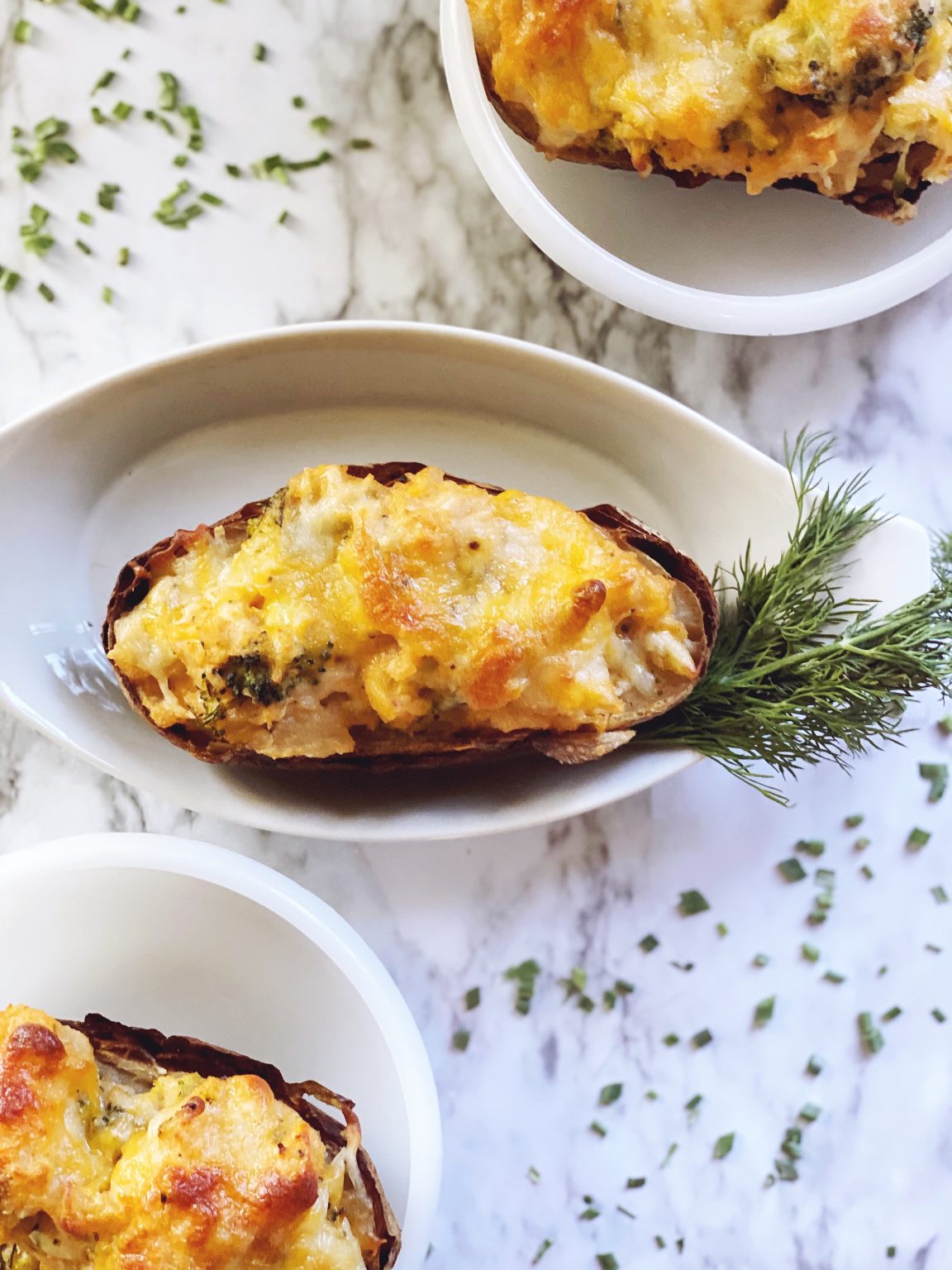 Broccoli Cheddar Stuffed Potatoes - Sweet Pea's Kitchen
