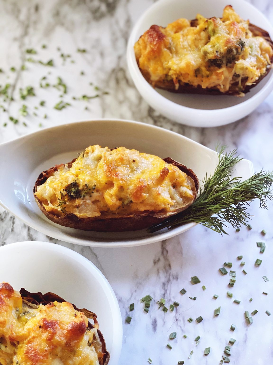 Broccoli Cheddar Stuffed Potatoes - Sweet Pea's Kitchen