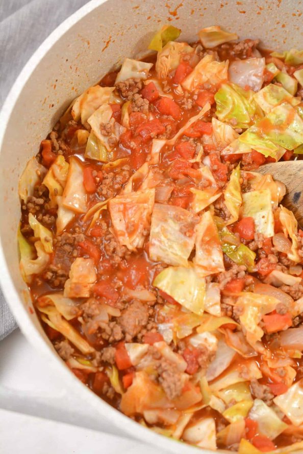 Taco Ground Beef and Cabbage Skillet Meal - Sweet Pea's Kitchen