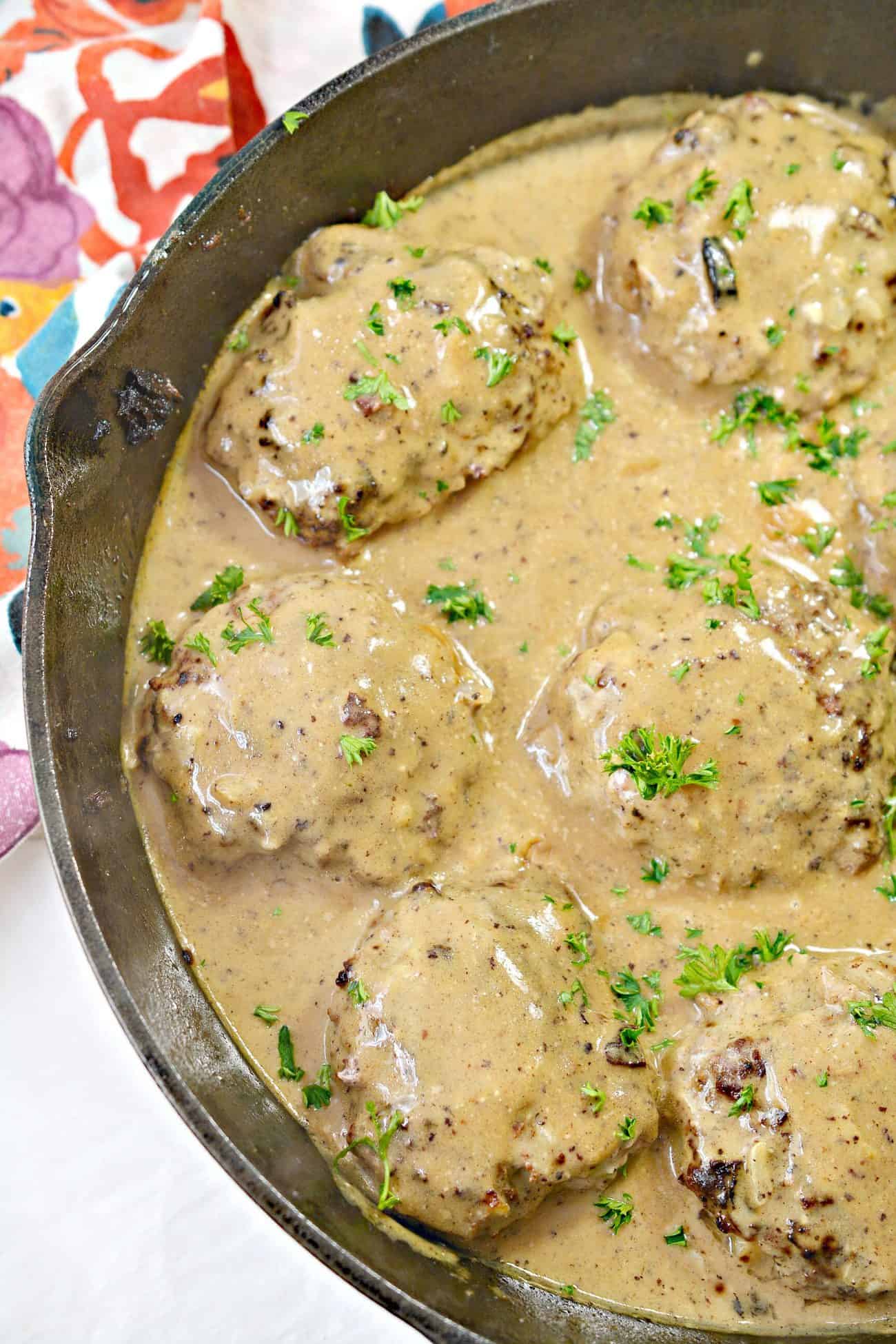 Smothered Hamburger Steak - Sweet Pea's Kitchen