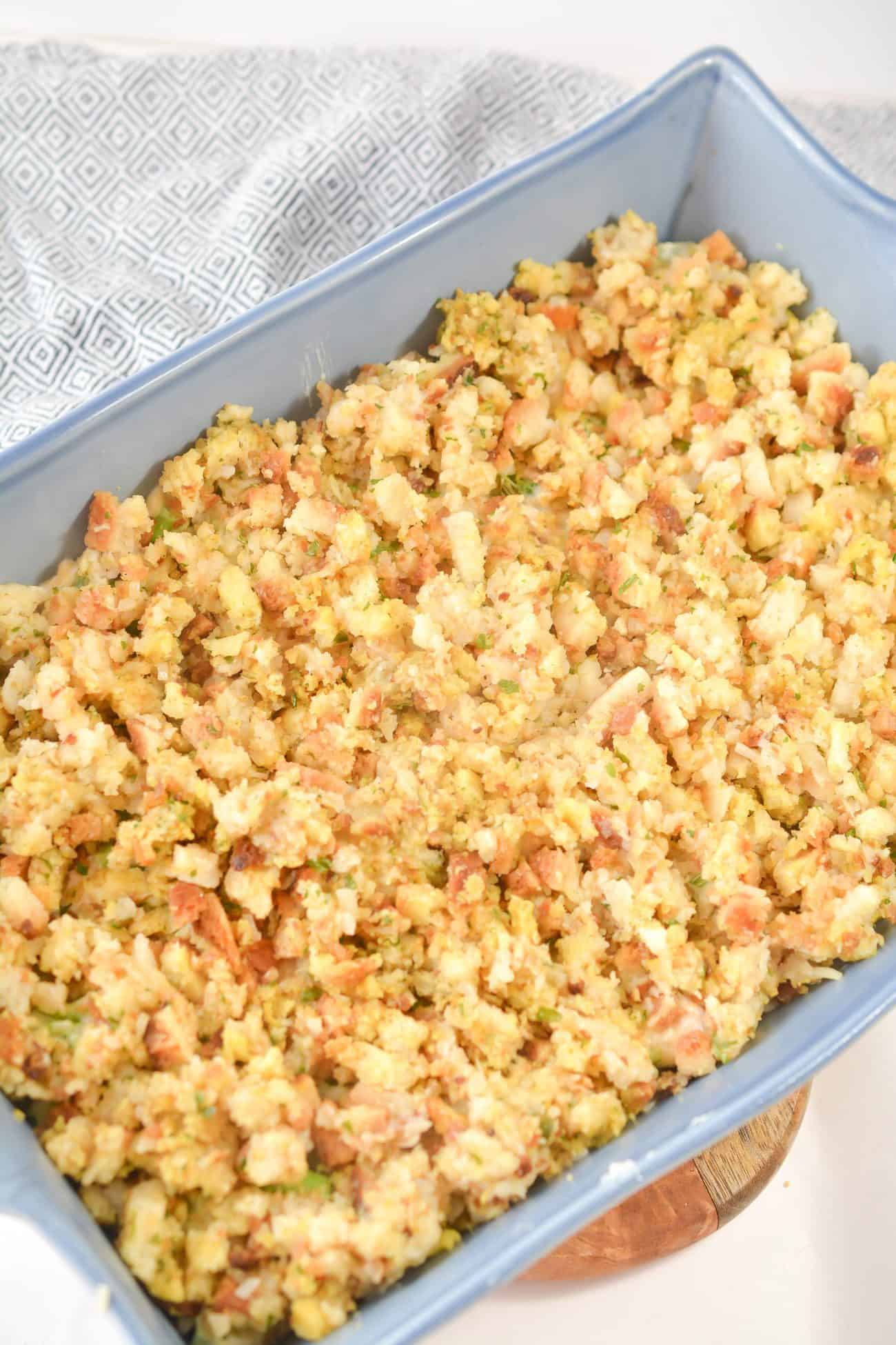 Cheesy Chicken Broccoli Stuffing Bake - Sweet Pea's Kitchen