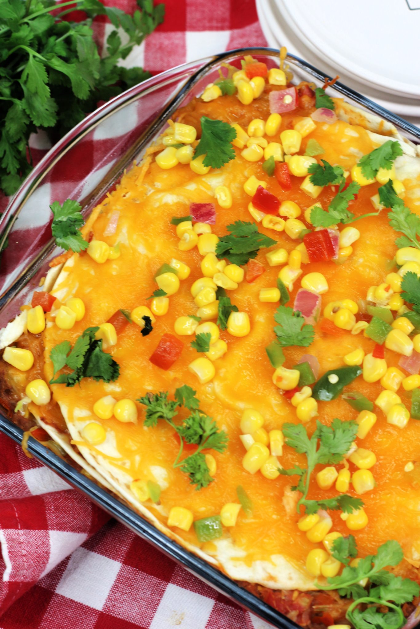 Layered Mexican Tortilla Casserole - Sweet Pea's Kitchen