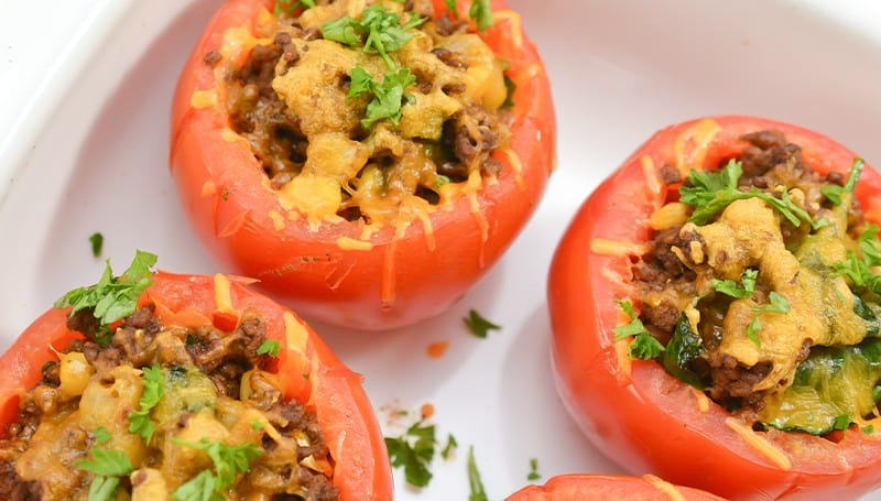 Taco stuffed tomatoes - Sweet Pea's Kitchen