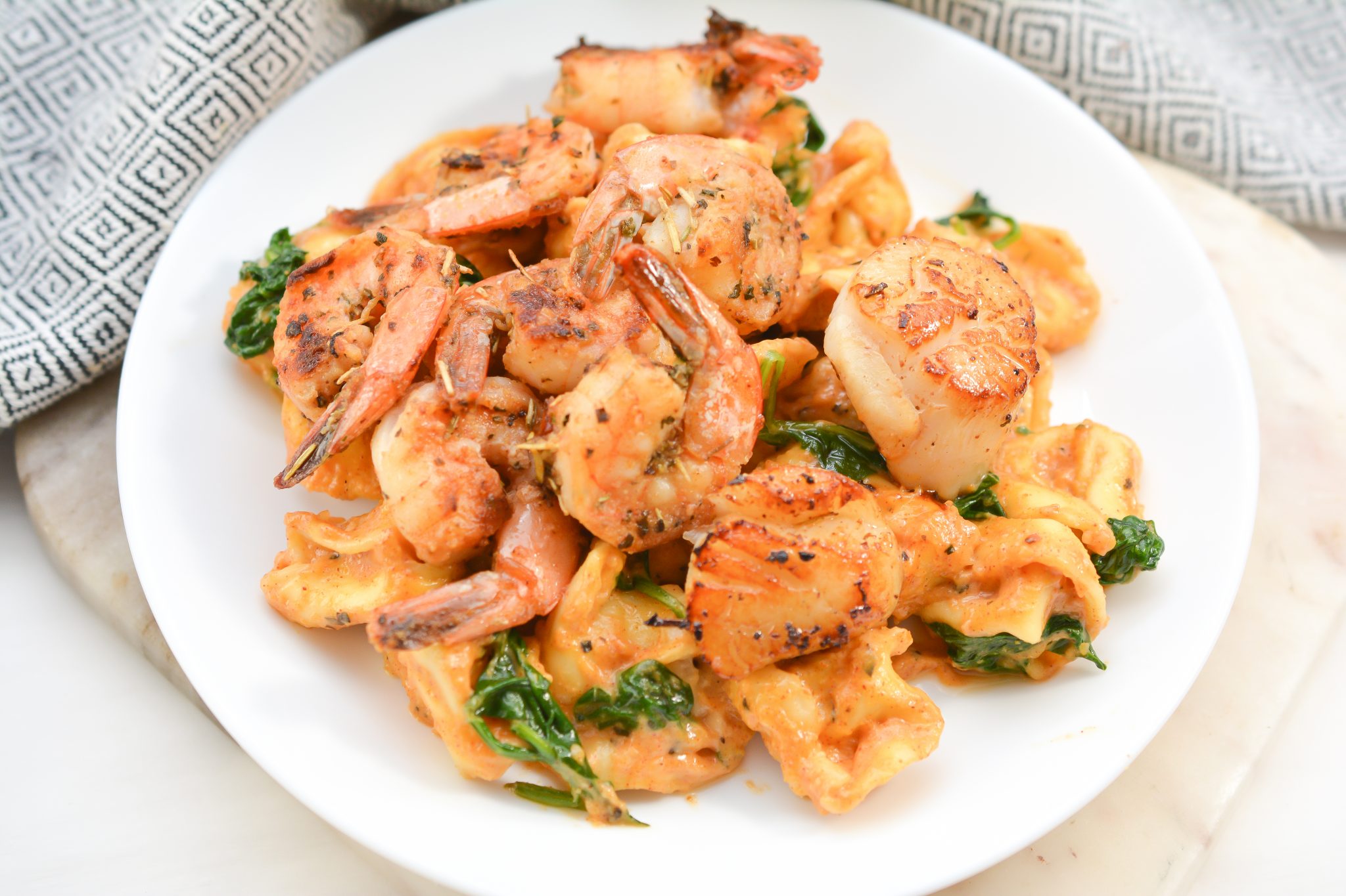 Creole Garlic Alfredo with Cheese Stuffed Tortellini - Sweet Pea's Kitchen